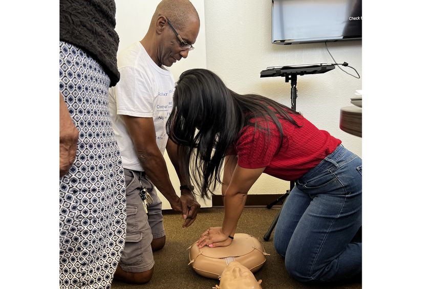 American Heart Association and StreeHeat-Ministries place AED and CPR training kit in North Las ...
